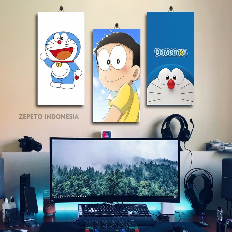 Jual 41-60 HIASAN KAMAR KARTUN GAMBAR WALLPAPER DORAEMON LUCU 15X30 ...
