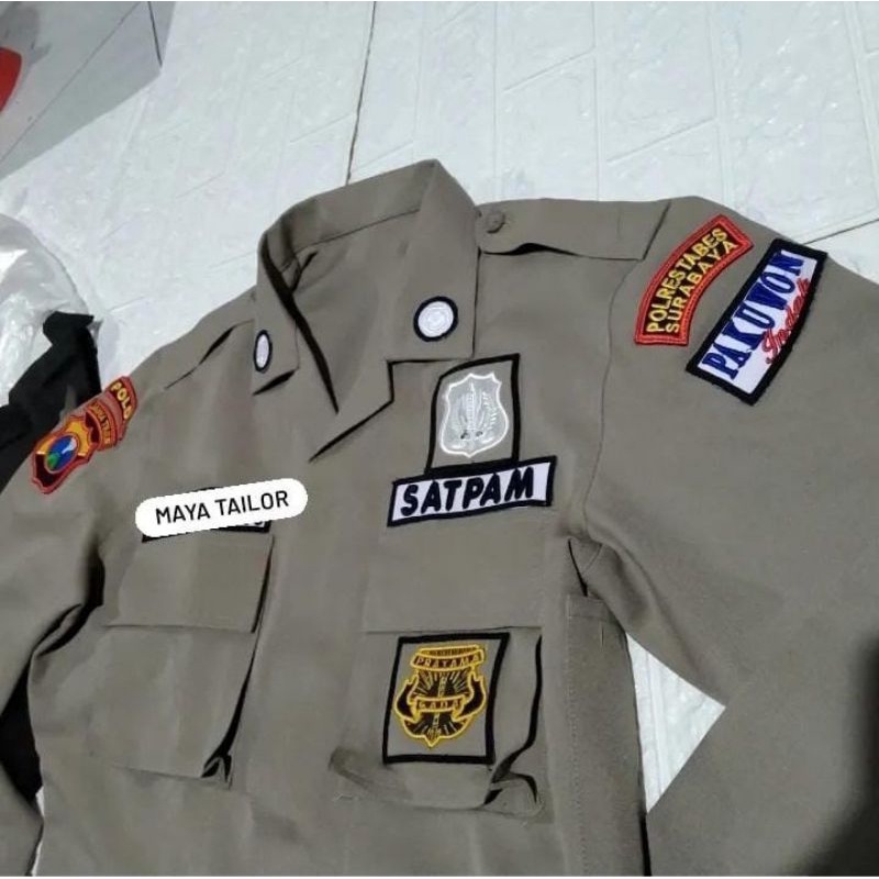 Jual baju celana pdl pdh seragam satpam bahan gaia neo | Shopee Indonesia