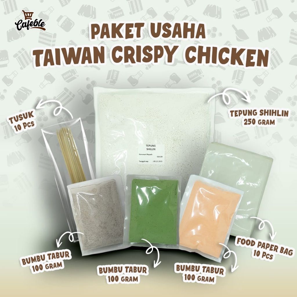 Jual Paket Usaha Makanan Kekinian Taiwan Crispy Chicken Ayam pok ...