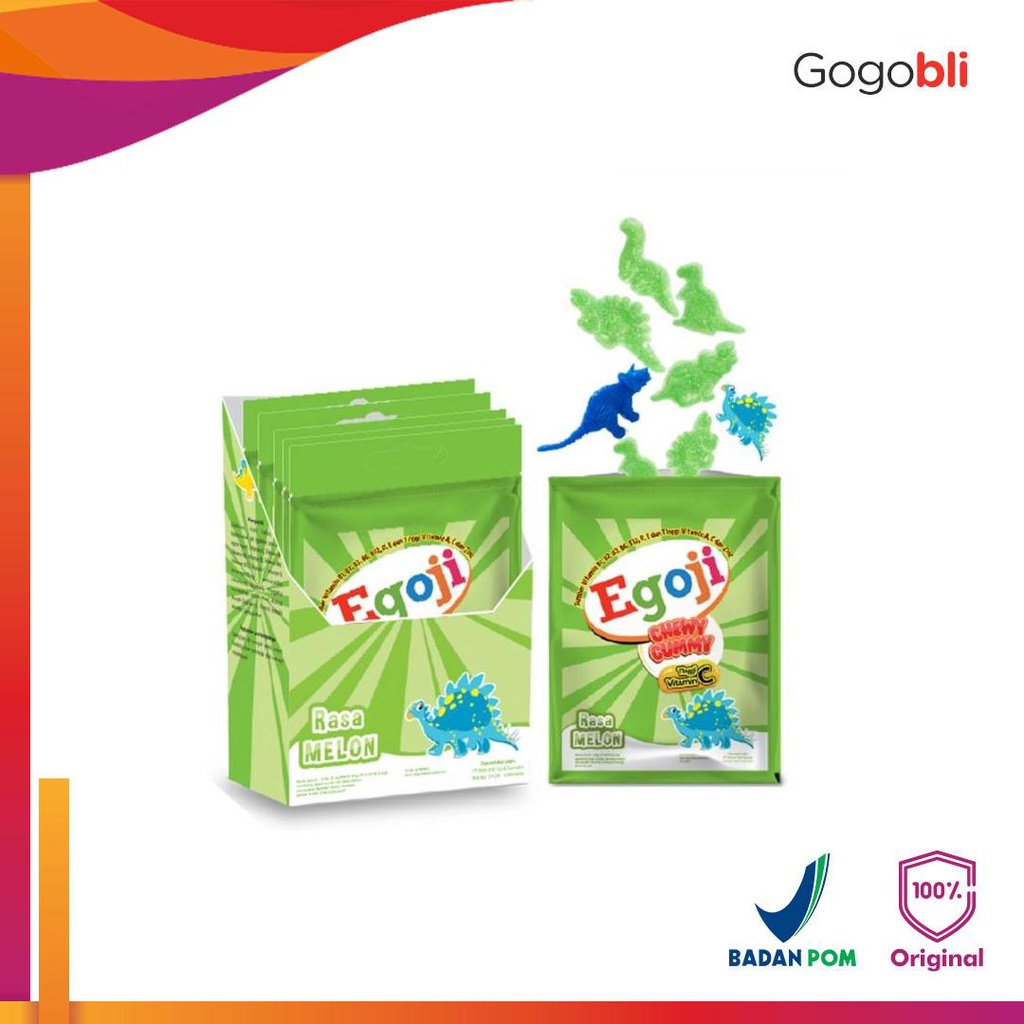 Jual Egoji Chewy Gummy Melon Box (5 Sachet @ 20gr) | Shopee Indonesia