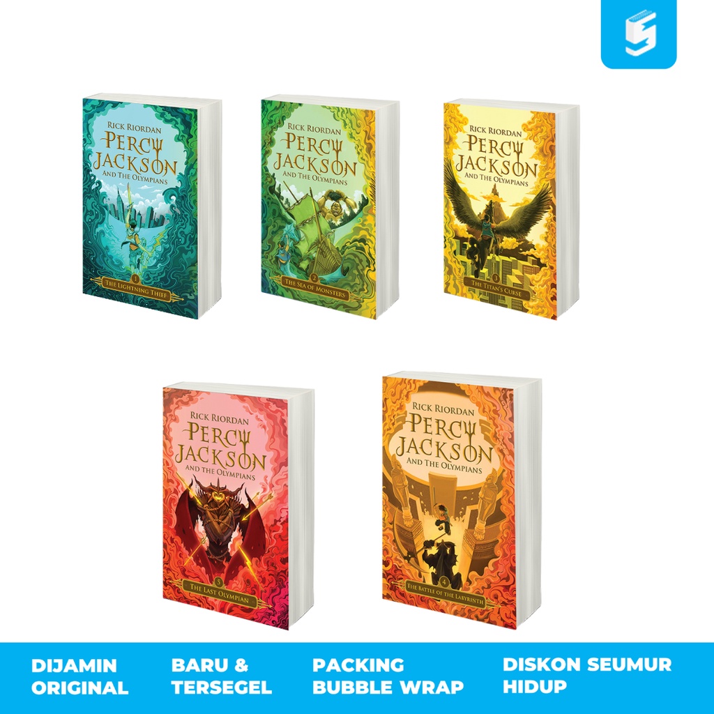 Jual Percy Jackson 1-5: #1 The Lightning Thief, #2 The Sea of Monsters ...