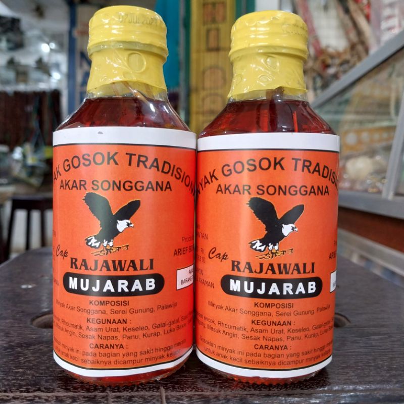 Jual MINYAK GOSOK AKAR SONGGANA BOTOL KACA UKURAN SEDANG DI JAMIN PANAS ...