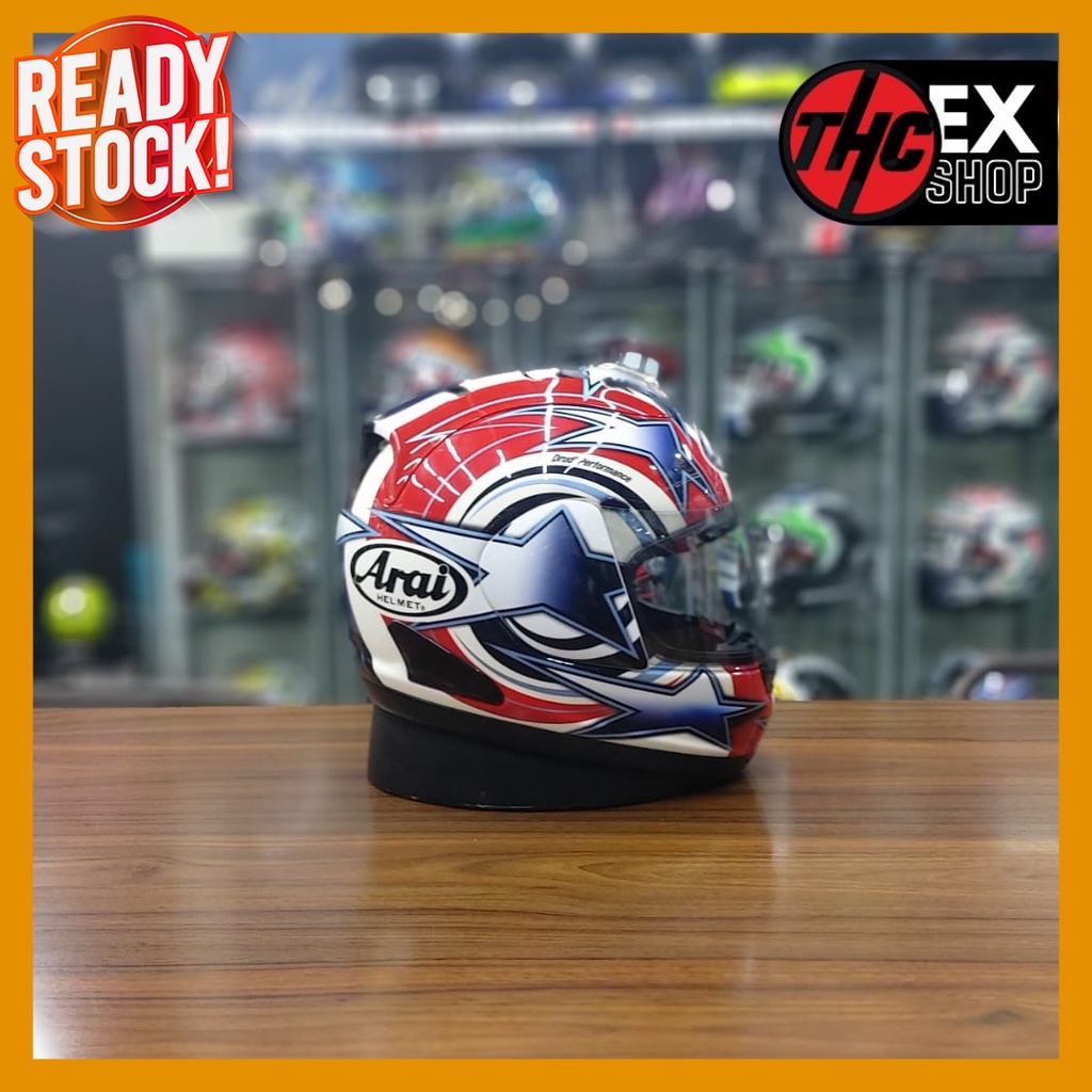 Jual ARAI RX-7 RR5 EDWARD STAR RED SIZE M FULL FACE HELM 2ND SECOND ...