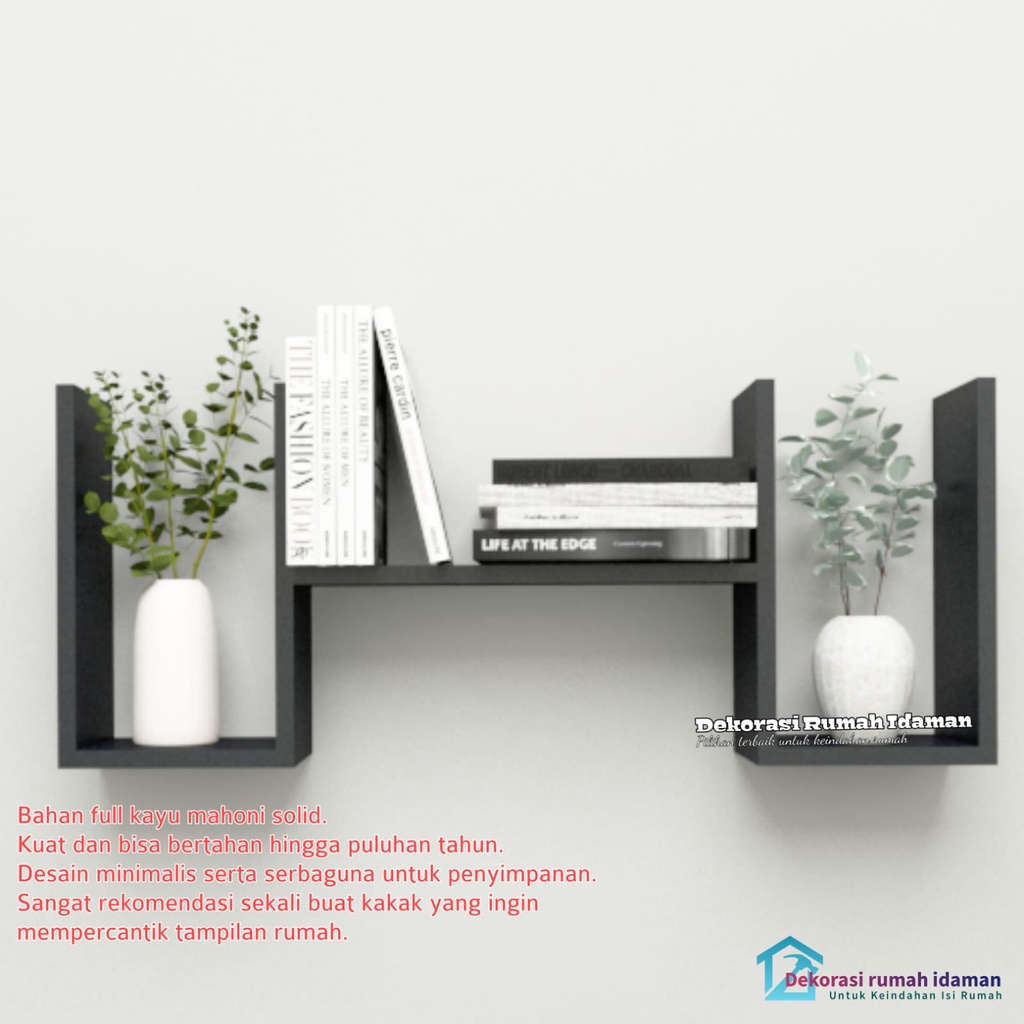Jual Rak Dinding Minimalis Tempel Gantung Hiasan Dinding Kayu Susun ...