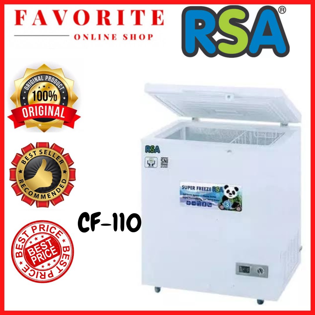 Jual CHEST FREEZER RSA 100 LITER CF110 CHEST FREEZER 100L CF-110 ...