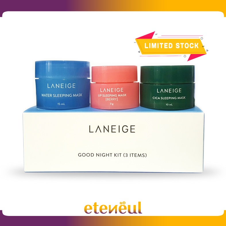 Jual Laneige Good Night Kit Sleeping Mask SET (3 items) | Shopee Indonesia