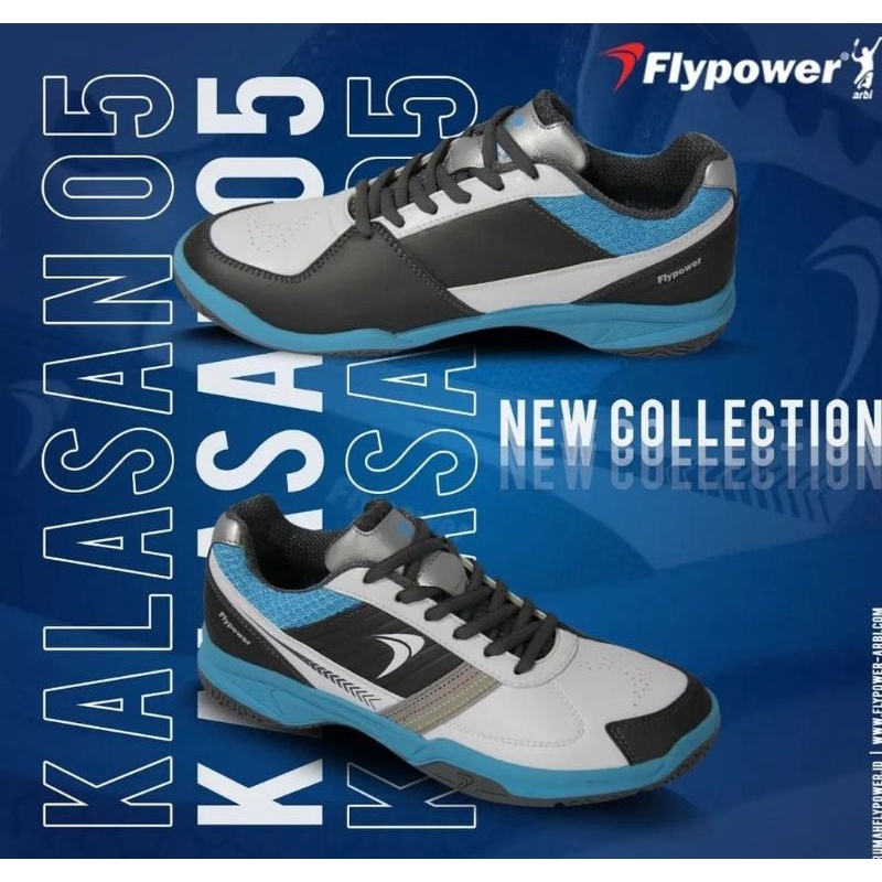 Jual Sepatu Badminton Flypower Kalasan 5 New Fly Power Bulu tangkis ...