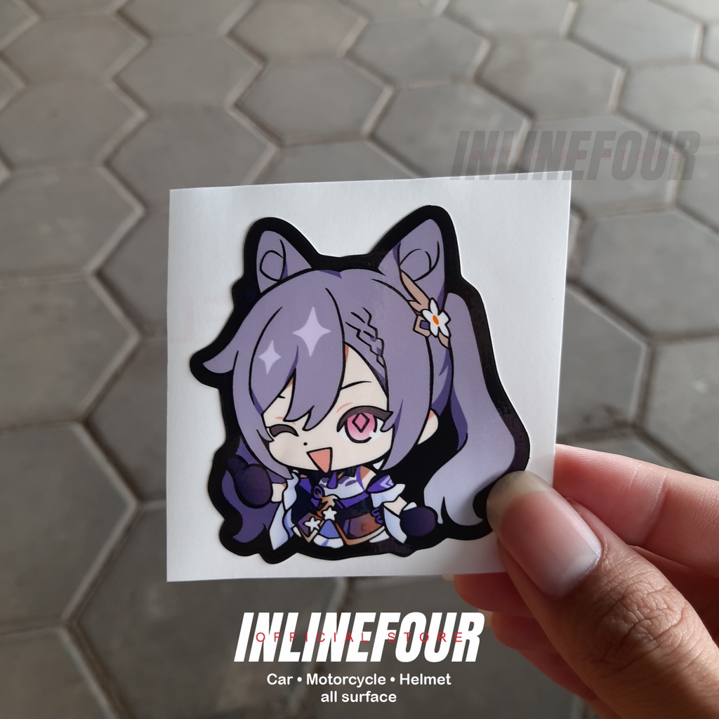 Jual Sticker Genshin Impact - Keqing - Stiker Hologram Anime Wibu ...