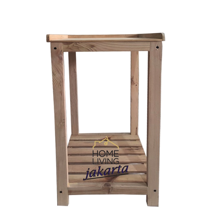 Jual Meja kayu serbaguna / Meja dispenser / Rak dispenser / Meja sudut ...