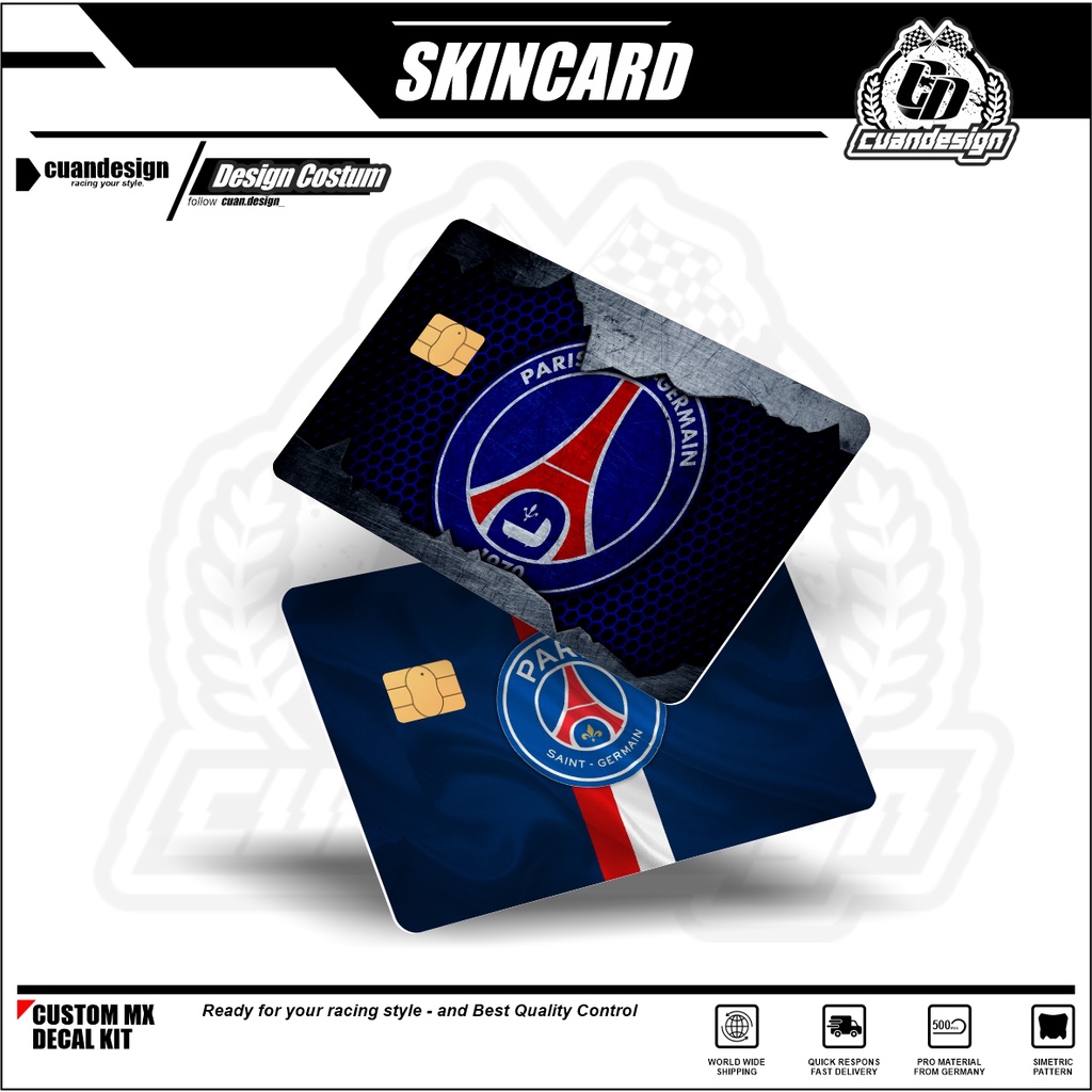 Jual LOGO PSG PARIS SAINS GERMANI STIKER PELINDUNG KARTU SKIN CARD ATM ...