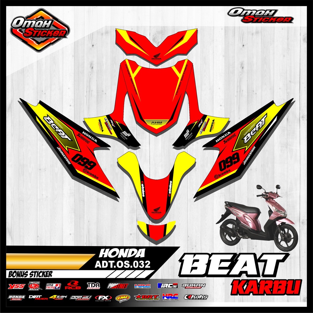 Jual Striping Decal BEAT KARBU. Sticker Striping Lis Variasi Full Body ...