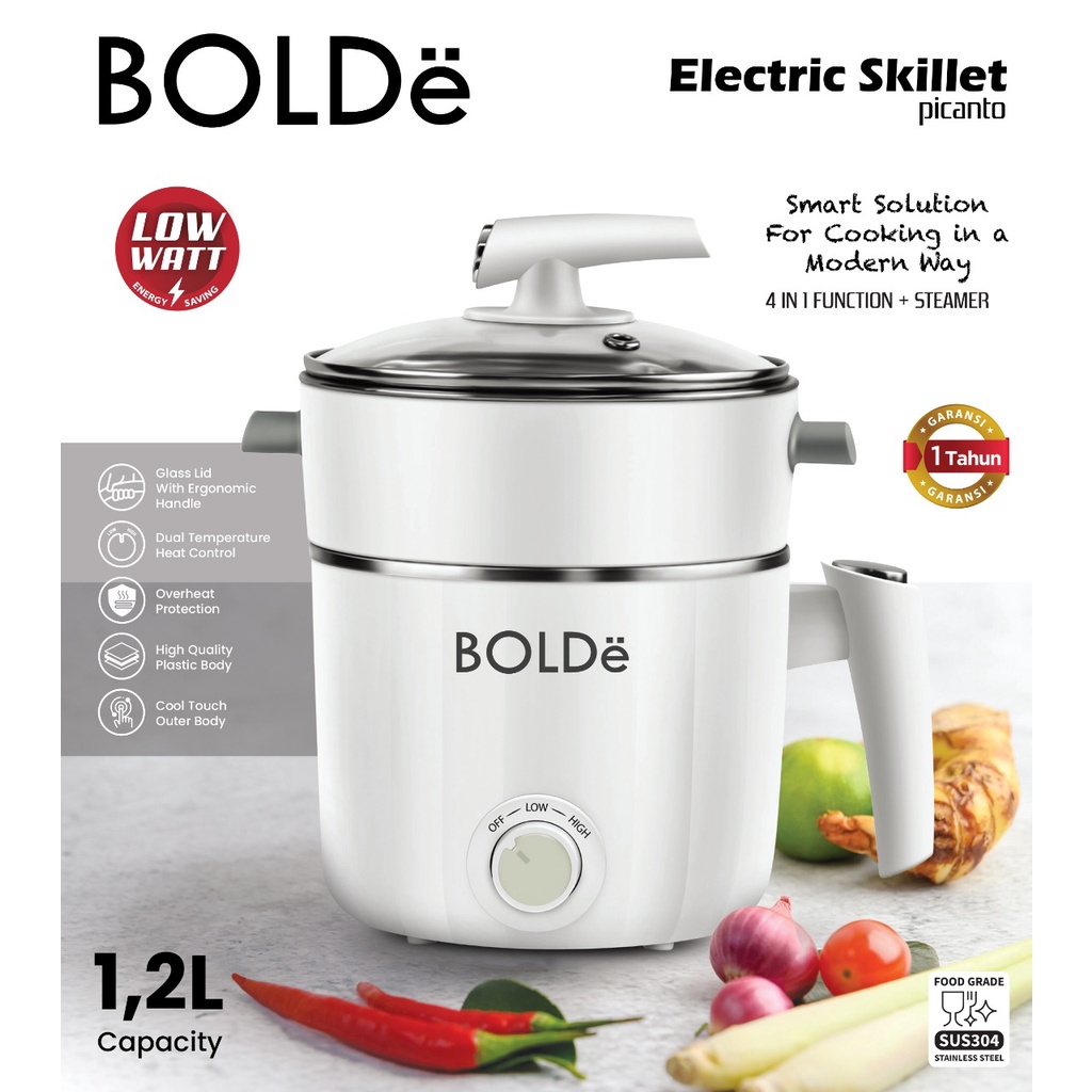 Jual BOLDE ELECTRIK SKILLET PICANTO 1,2L/ MULTI COOKER | Shopee Indonesia