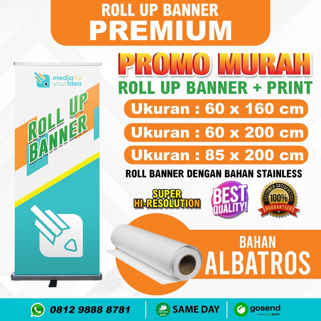 Jual Roll Up Banner PREMIUM + Print | Shopee Indonesia
