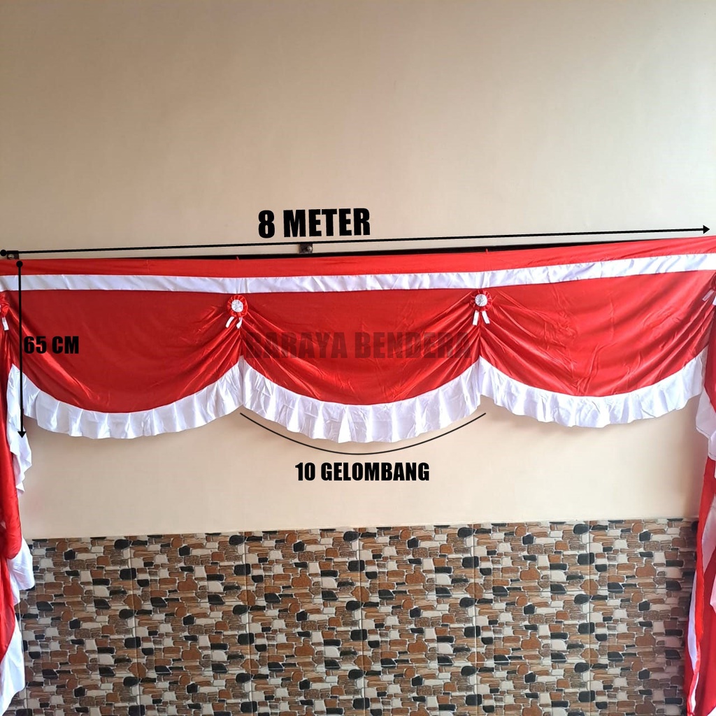 Jual BENDERA INDONESIA BACKGROUND RUMBE MERAH PUTIH BUNGA | Shopee ...