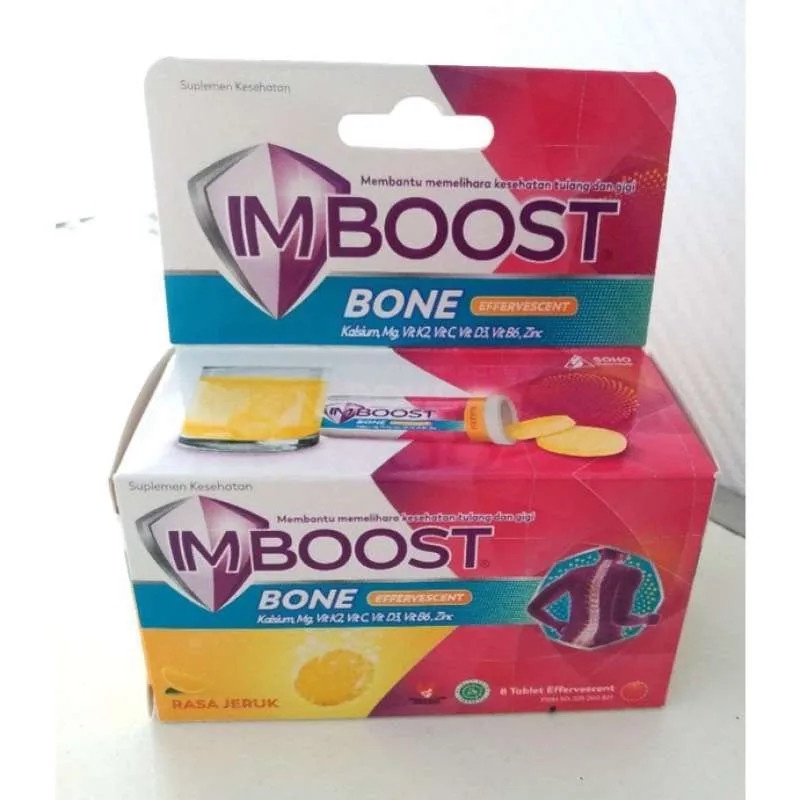 Jual IMBoost Bone Effervescent Tub Rasa Jeruk Isi 8 | Shopee Indonesia