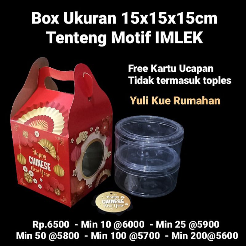 Jual Box 15x15x15cm Tenteng Motif IMLEK Muat 2 toples 500gr | Shopee ...