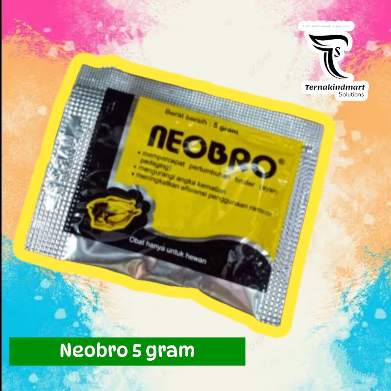 Jual NEOBRO 5Gram Vitamin Percepat Pertiumbuhan Bebek Ayam Pedaging ...