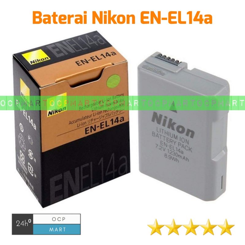 Jual Baterai Nikon EN-EL14A ENEL14A D3300 D3400 D3500 D5300 D5500 D3100 ETC | Shopee Indonesia
