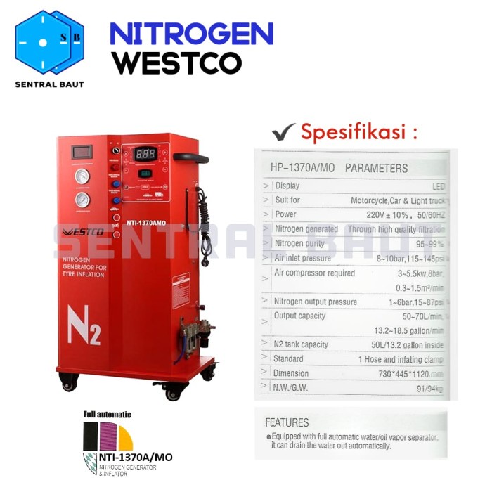 Jual Mesin Nitrogen Generator WESTCO NTI-1370AMD | Shopee Indonesia