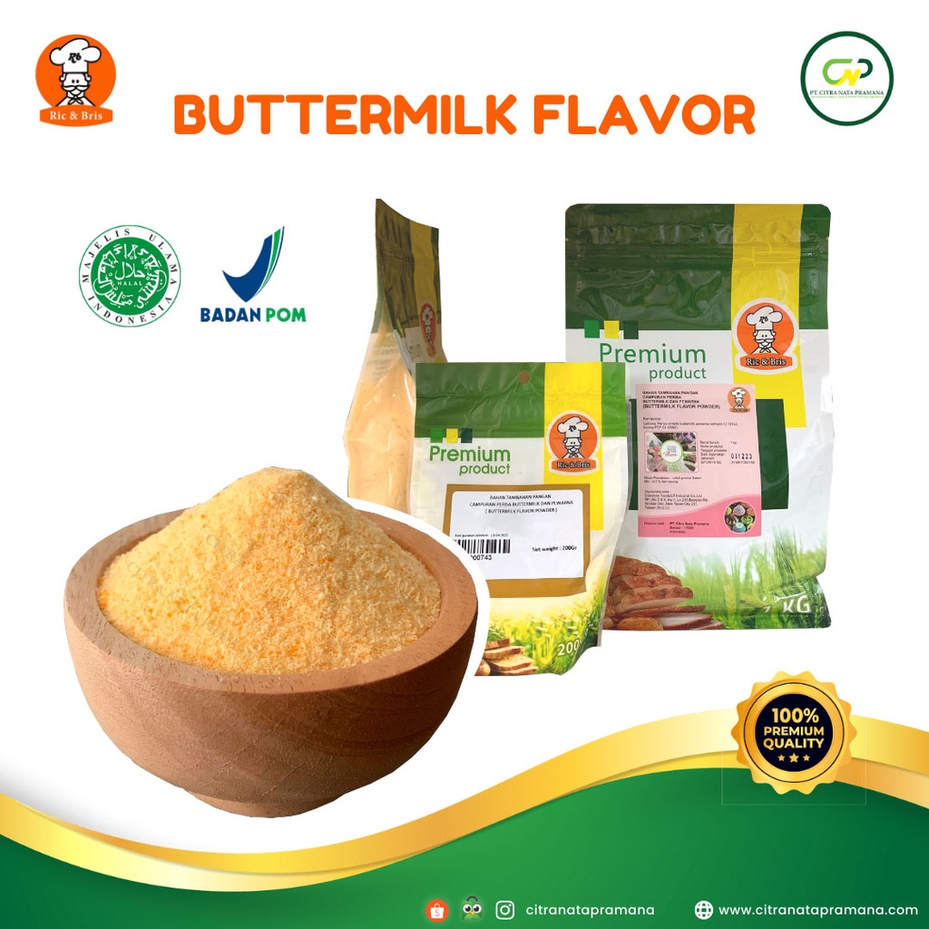Jual Buttermilk Flavour Powder / Perisa Bubuk Buttermilk / Perasa Bubuk ...
