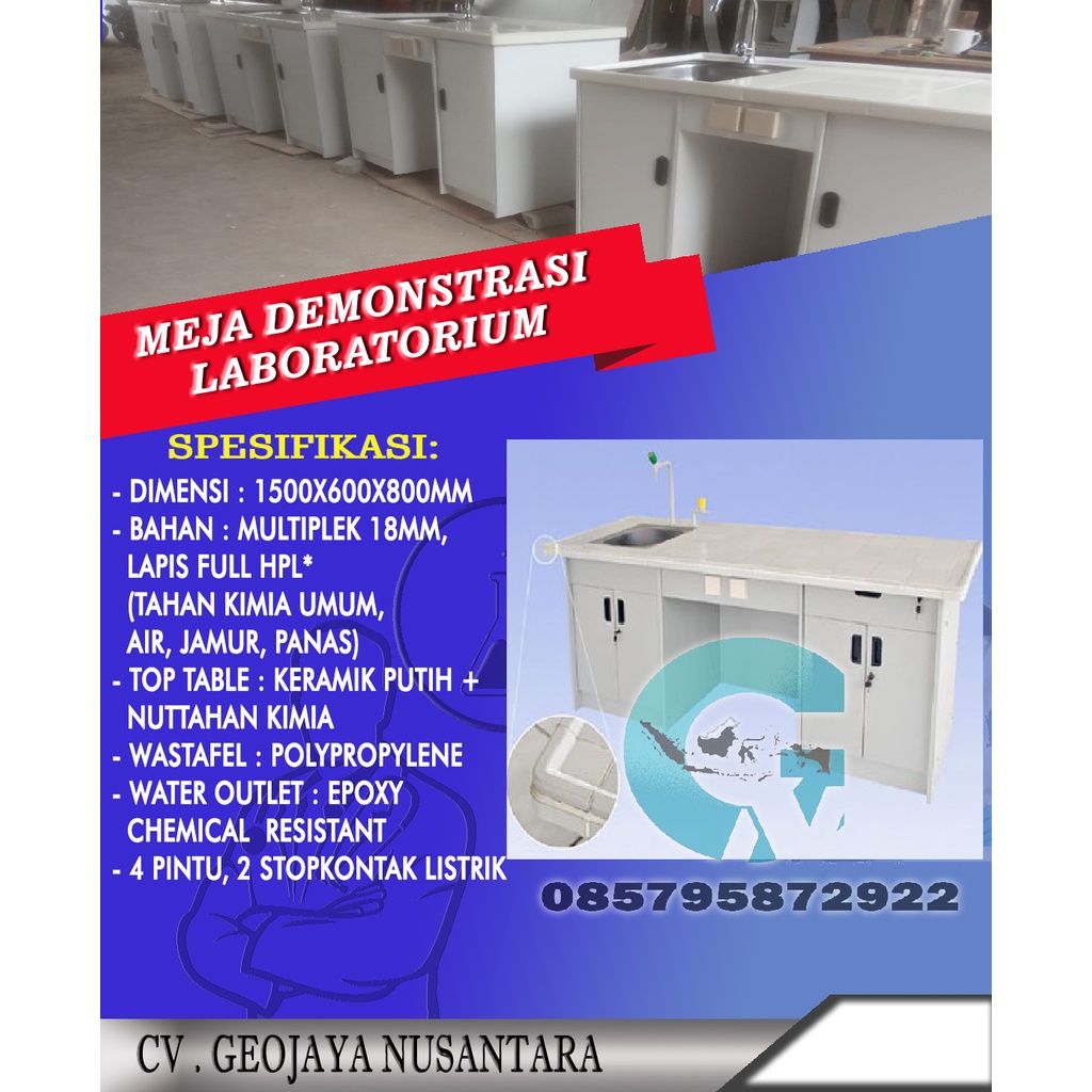 Jual Meja Laboratorium - Meja Demonstrasi Lab - Meja Lab Guru | Shopee ...