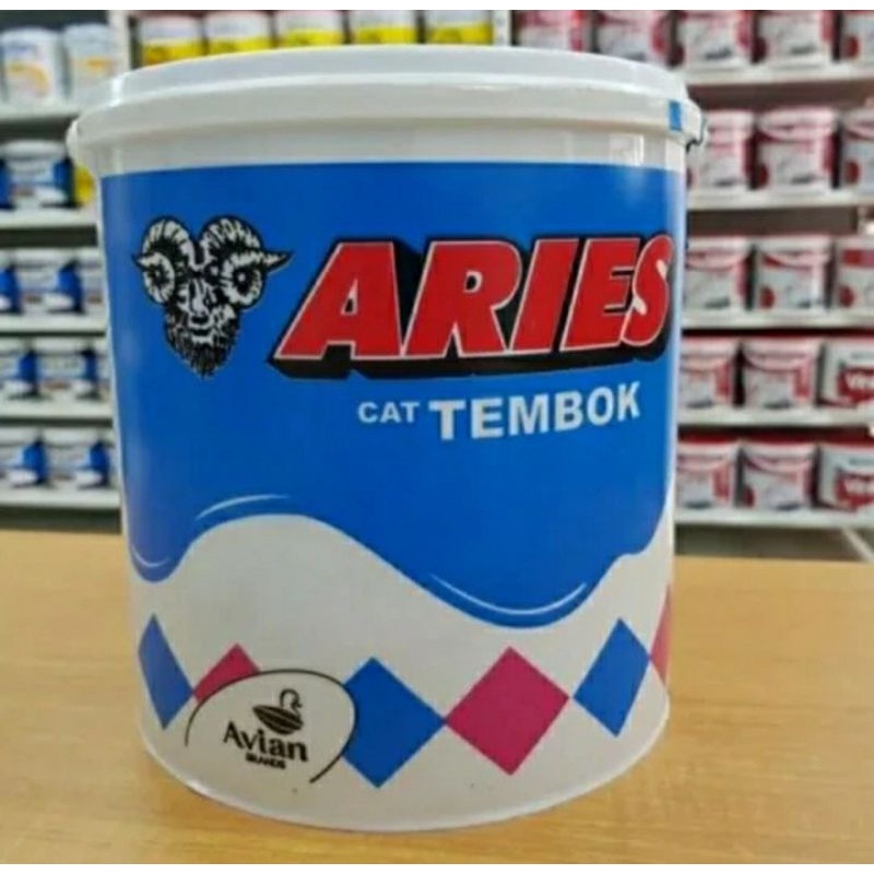 Jual Cat Tembok Interior Aries 5kg Galon Super White | Shopee Indonesia