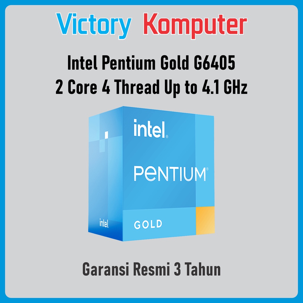 Jual Prosesor Intel Pentium Gold G6405 Box 2 Core 4 Thread Up to 4.1GHz LGA1200 DDR4 PC Desktop ...