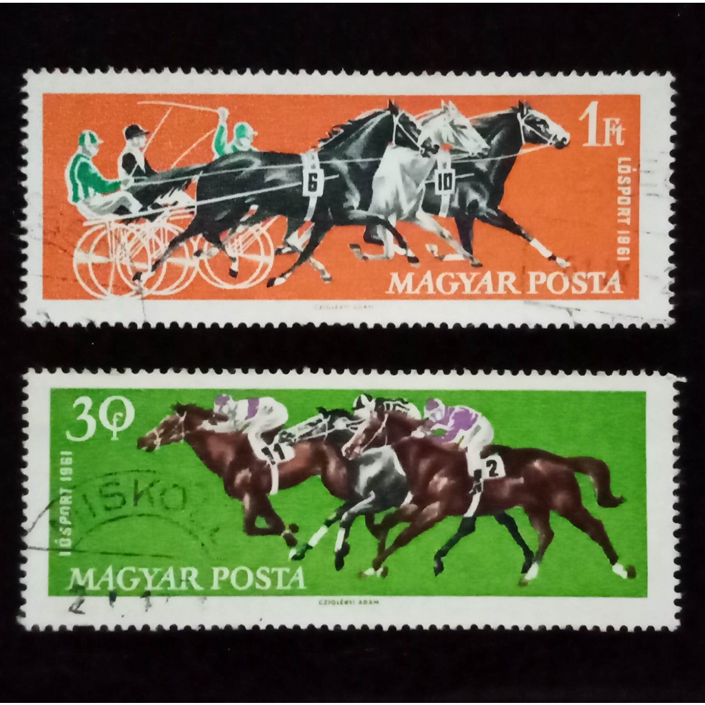 Jual Perangko Magyar Posta/ Hungary/ Hongaria/ Hungaria 1f & 30f Pacuan ...