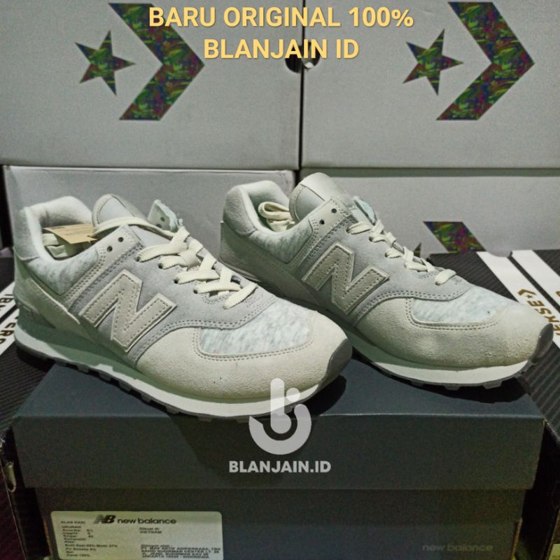 Jual New Balance 574 Sepatu Sneaker Pria Original Abu Grey | Shopee ...