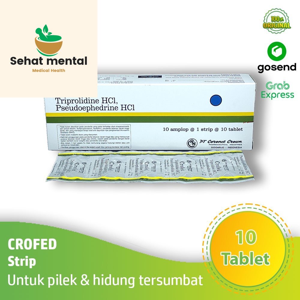 Jual Crofed 10 Tablet Strip Obat Pilek Hidung Tersumbat | Shopee Indonesia