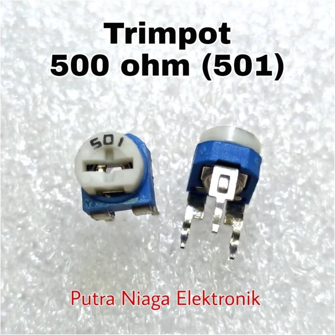 Jual Resistor Variable 500 ohm Trimpot 500R VR 500ohm marking : 501 ...