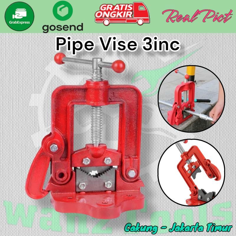 Jual Pipe Vise 3inch - Ragum Pipa - Catok Pipa - Penjepit Pipa 3inc ...