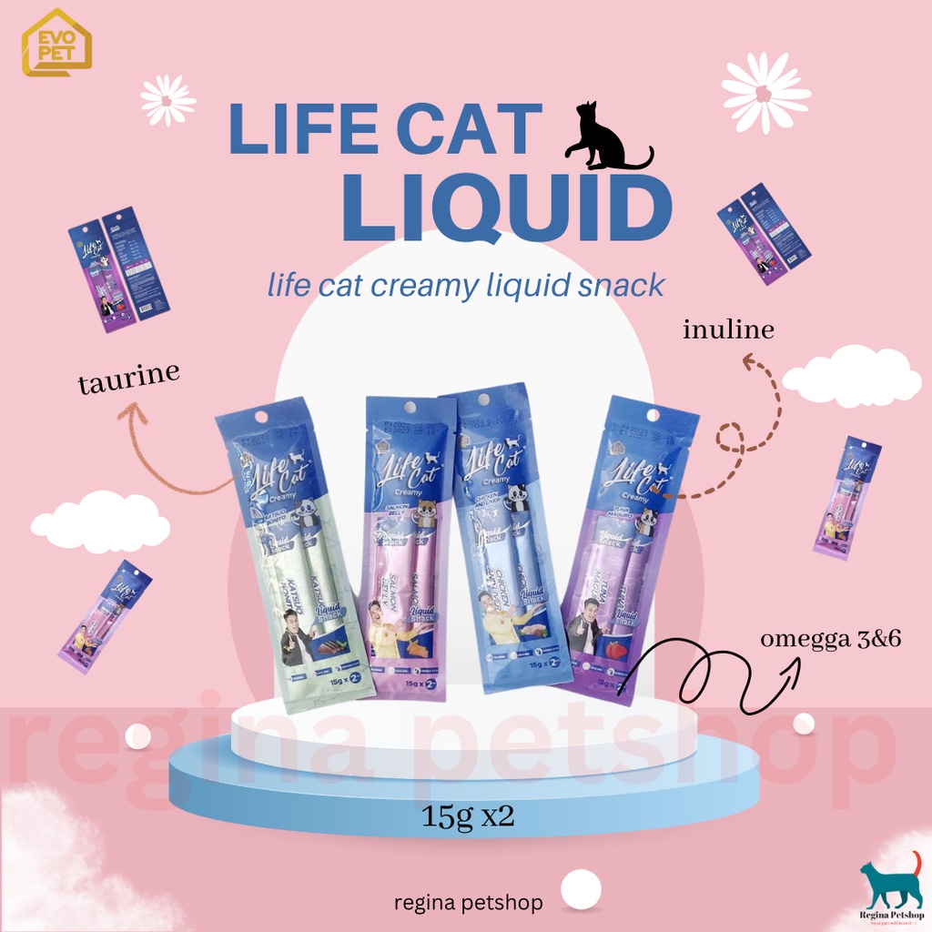 Jual Life Cat Creamy Liquid Snack Treats Kucing Cemilan Cat 15gr x 2pcs ...