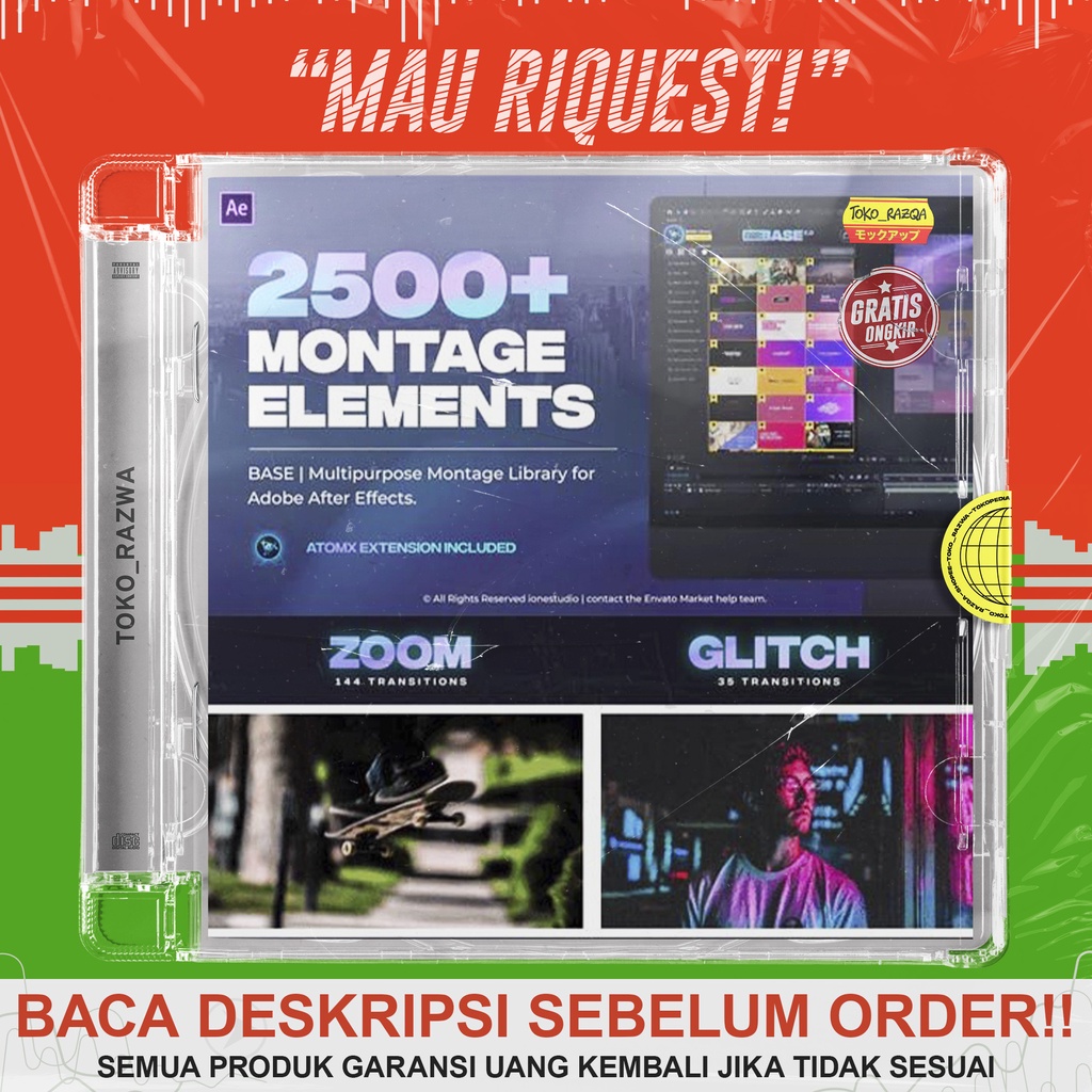 Jual BASE Transitions and Motion Graphics - After Effects - AtomX ...