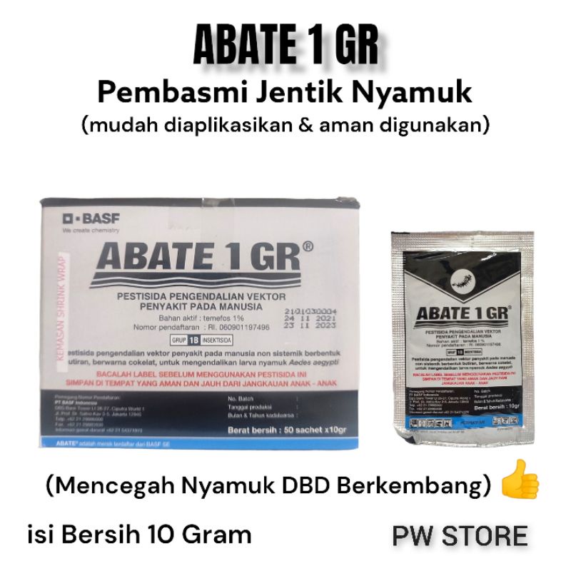 Jual ABATE 1 GR Sachet @ Pembasmi / Basmi Jentik Nyamuk Sachet 10 Gram ...