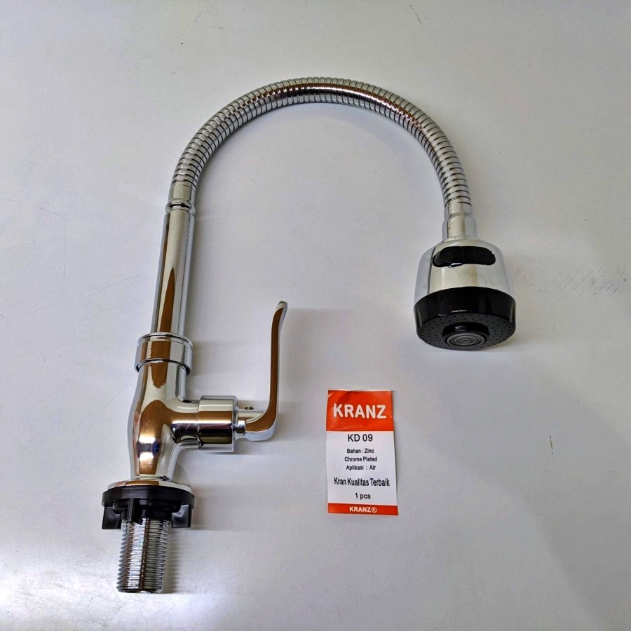 Jual Kran Angsa Kran Cuci Piring leher Fleksibel drat bawah 1/2" KRANZ KD-09 Flex | Shopee Indonesia