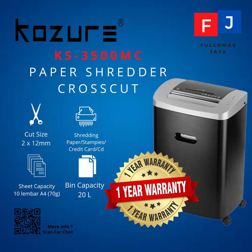 Jual Mesin Penghancur Kertas Kozure KS-3500MC - GARANSI RESMI | Shopee ...
