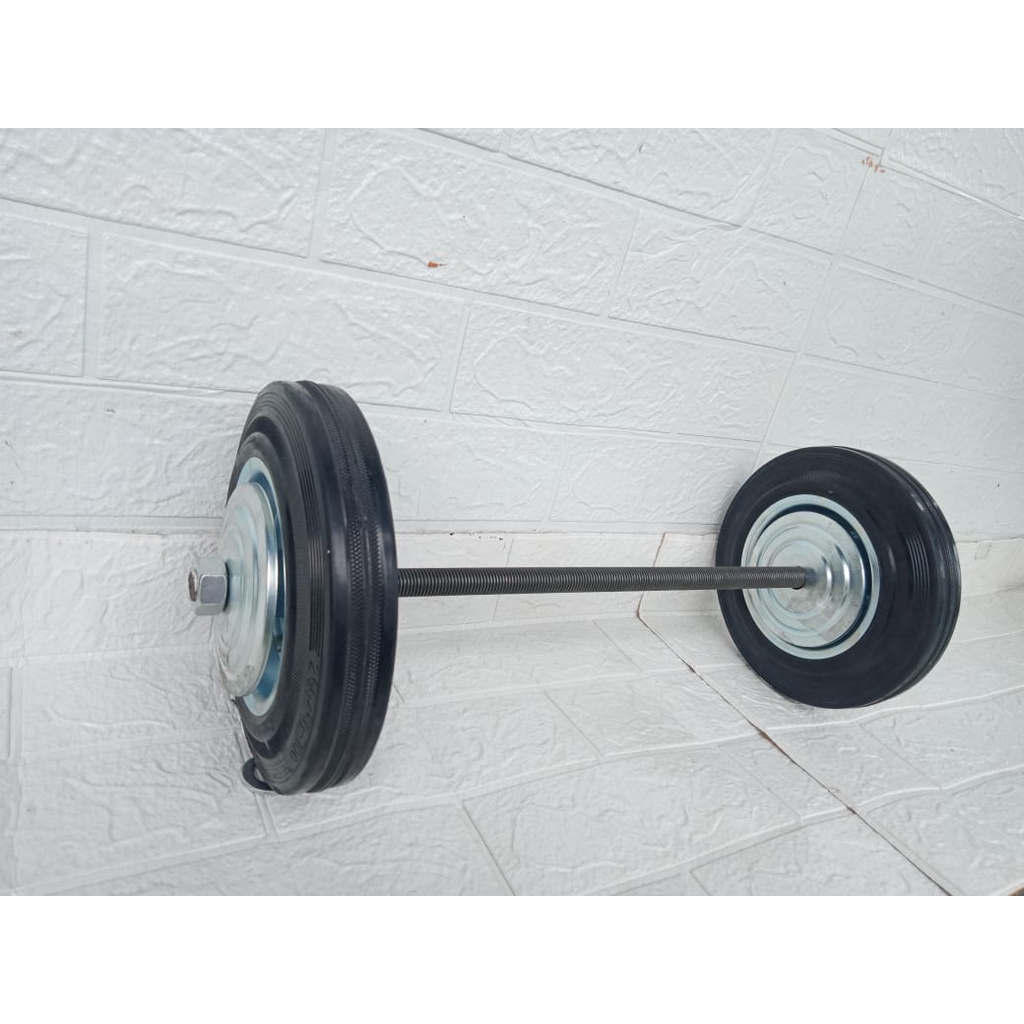 Jual Roda 6 Inch 1 Set Roda Karet Untuk Roda Gerobak Troli Dsb | Shopee ...