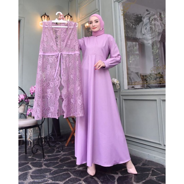 Jual Nisa Gamis Wanita One Set JUMBO Mix Brukat Bahan Toyobo Ukuran S M L XL 3L 5L 7L 8L LD 120 ...