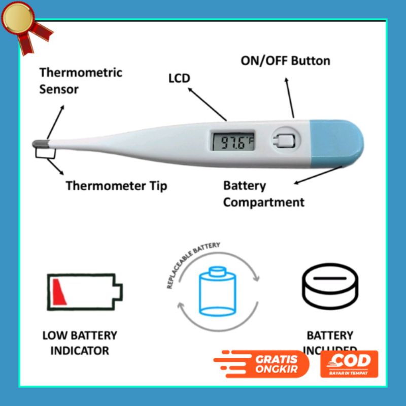 Jual thermometer digital , pengukur suhu tubuh anak , termometer suhu ...