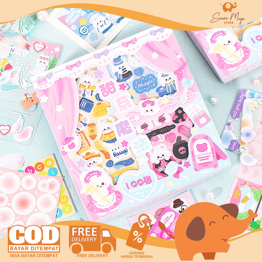 Jual Sweet Magical Power Deco Stickers Collection Box Set / Sticker ...