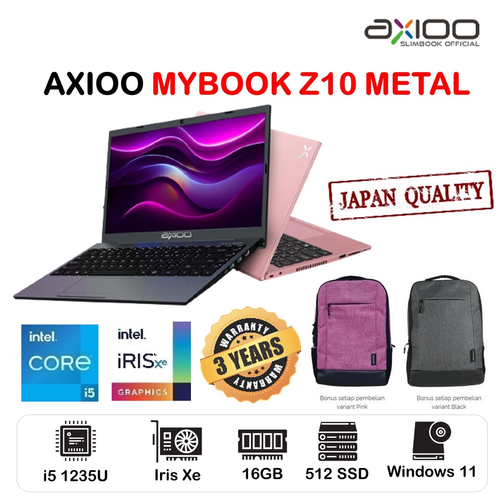 Jual LAPTOP AXIOO MYBOOK Z10 METAL i5 1235U 16GB 512SSD Windows 11 14FHD | Shopee Indonesia
