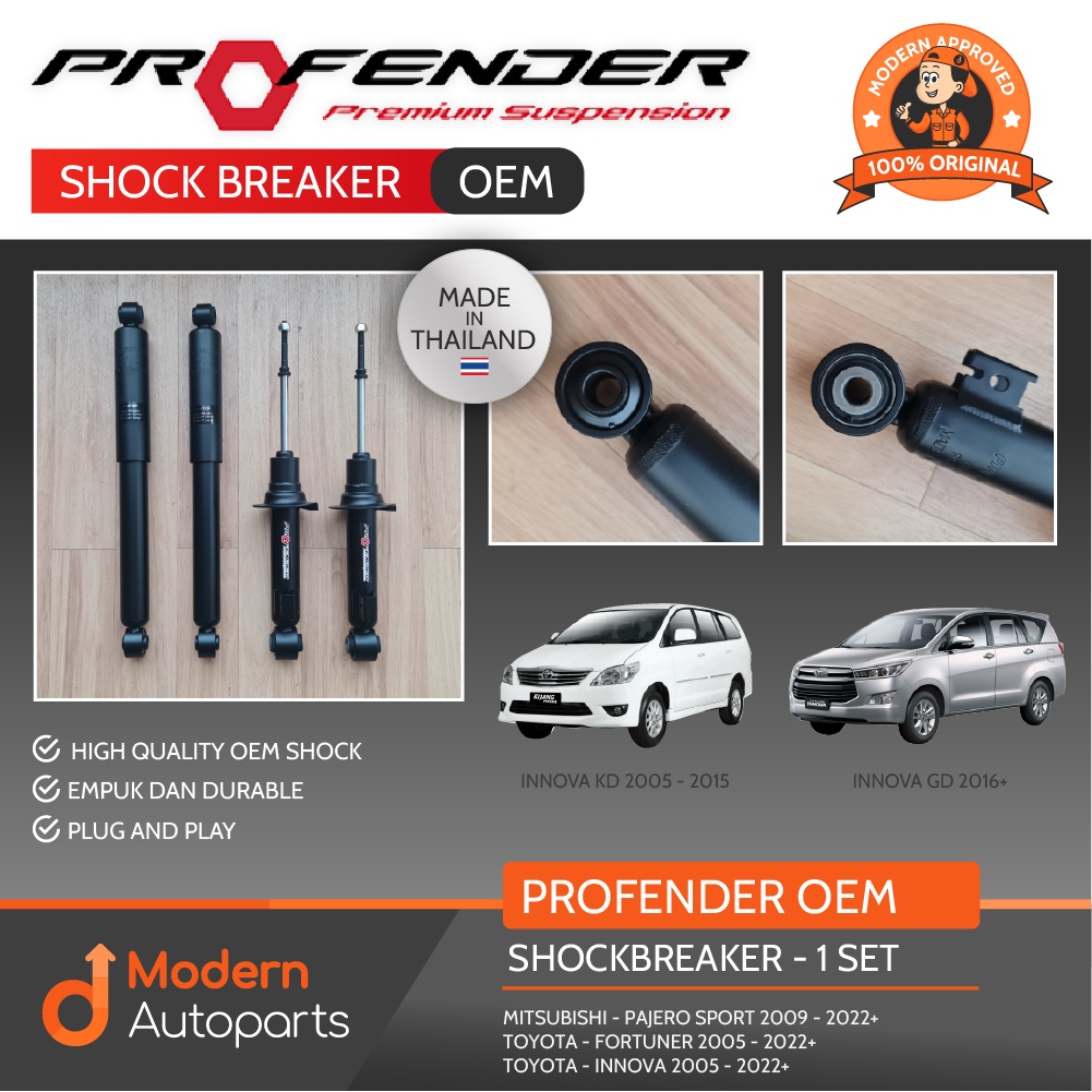 Jual Shockbreaker Profender OEM 1 SET Innova KD & Reborn 2005-2022 PNP ...