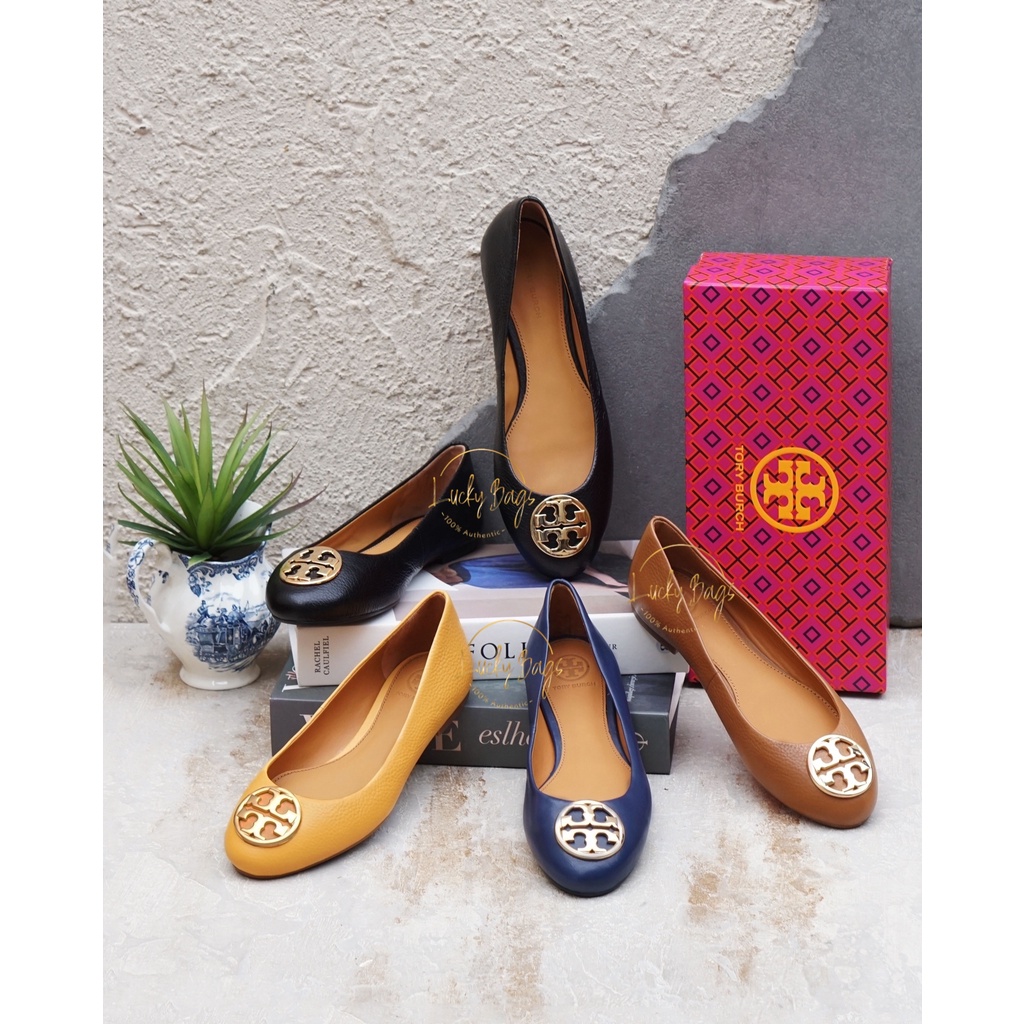 Jual tory burch chelsea ballet flat nappa leather (authentic / original ...