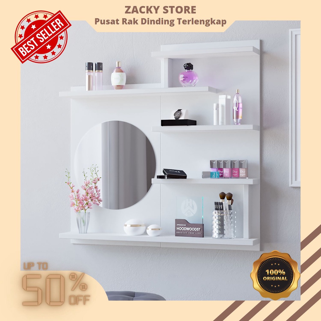 Jual Rak MakeUp Minimalis Rak Kosmetik Hemat Ruang Tempel Dinding Meja ...