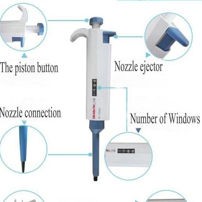 Jual Dragonlab Micropipette Adjustable / Mikropipet 2-20Ul (0.02 Ml ...