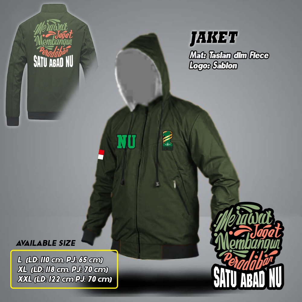 Jual JAKET NU 1 (SATU) ABAD TERBARU 2023 / JAKET PARASUT BOLAK BALIK ...