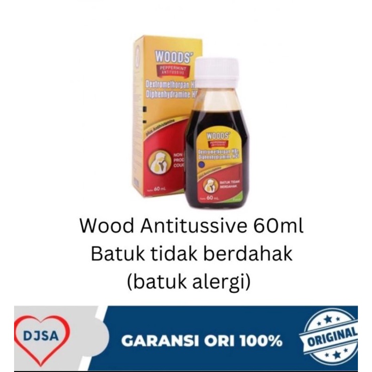 Jual WOODS ANTITUSSIVE 60 ML / MERAH 60 ML / OBAT BATUK TIDAK BERDAHAK ...