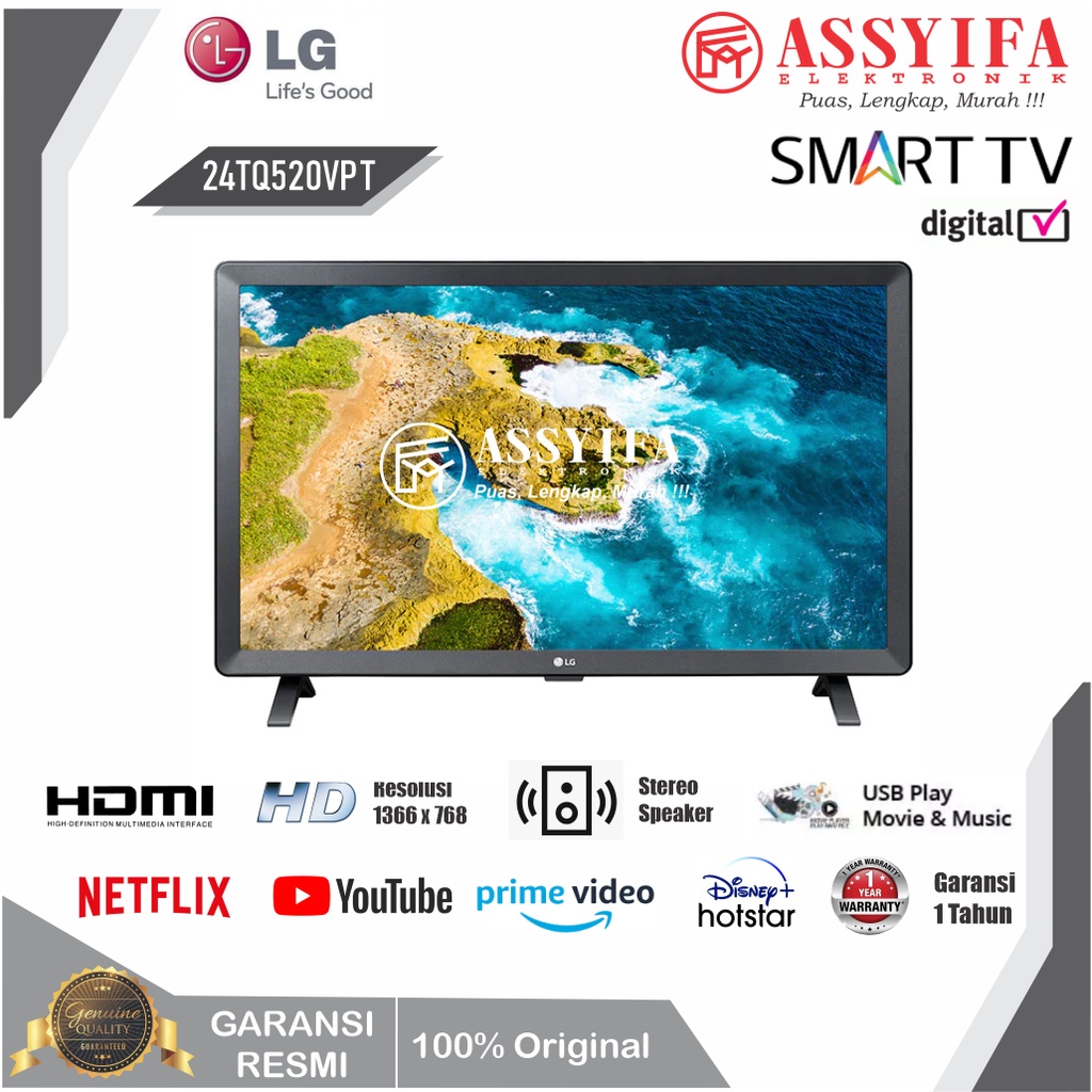 Jual LG SMART TV 24 INCH LED TV LG SMART 24 INCH 24TQ520S-PT | Shopee ...