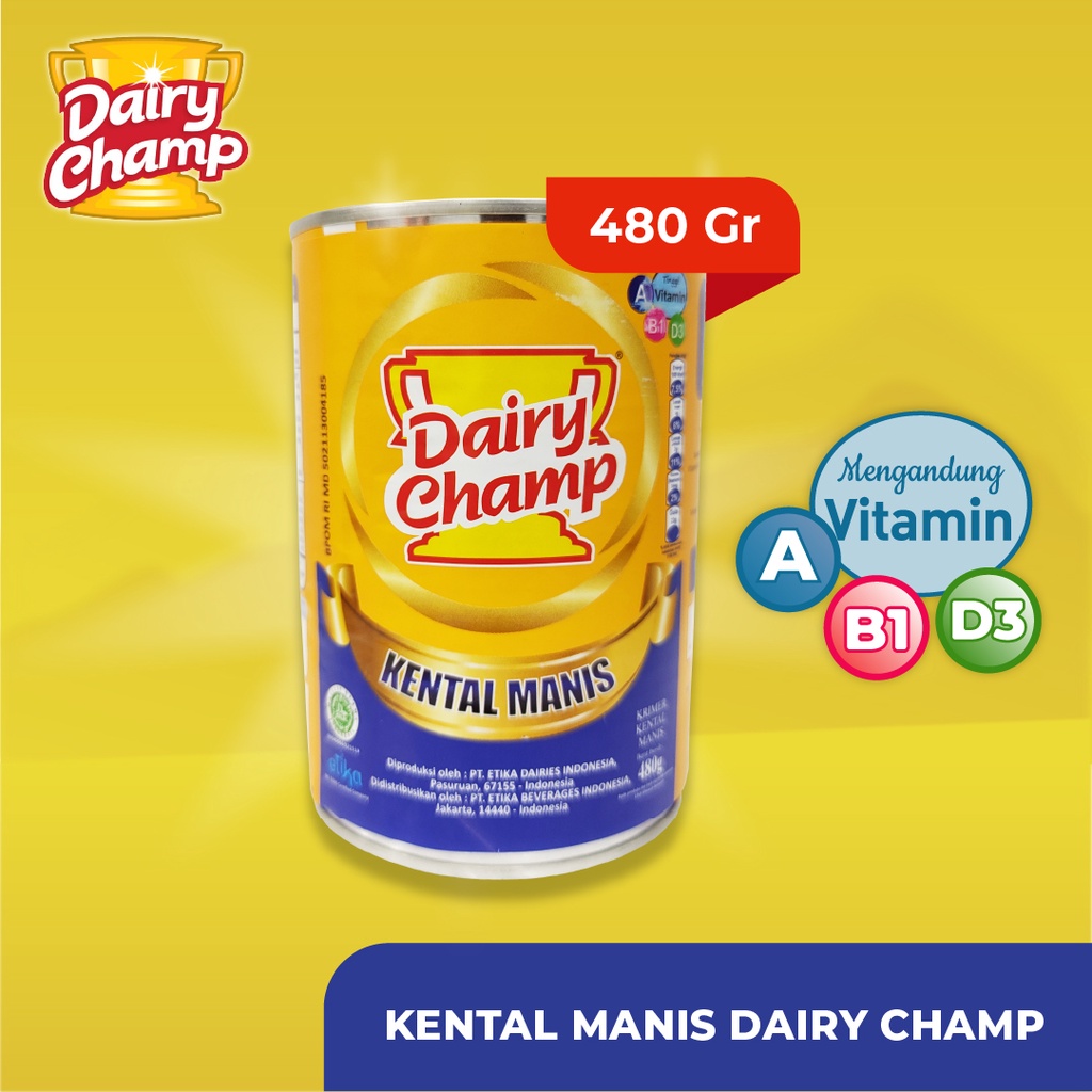 Jual Susu Kental Manis Dairy Champ 480gr - Dairy Champ Kental Manis ...